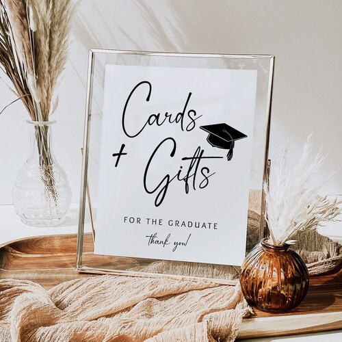 Graduation Sign Graduation Party Sign Cards and Gifts Sign - Etsy