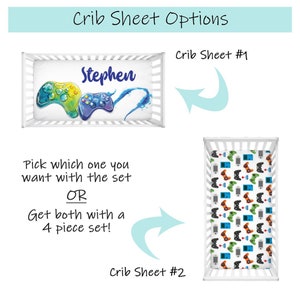 Video Game Nursery Bedding Set, Baby Boy Crib Bedding Set, Personalized ...