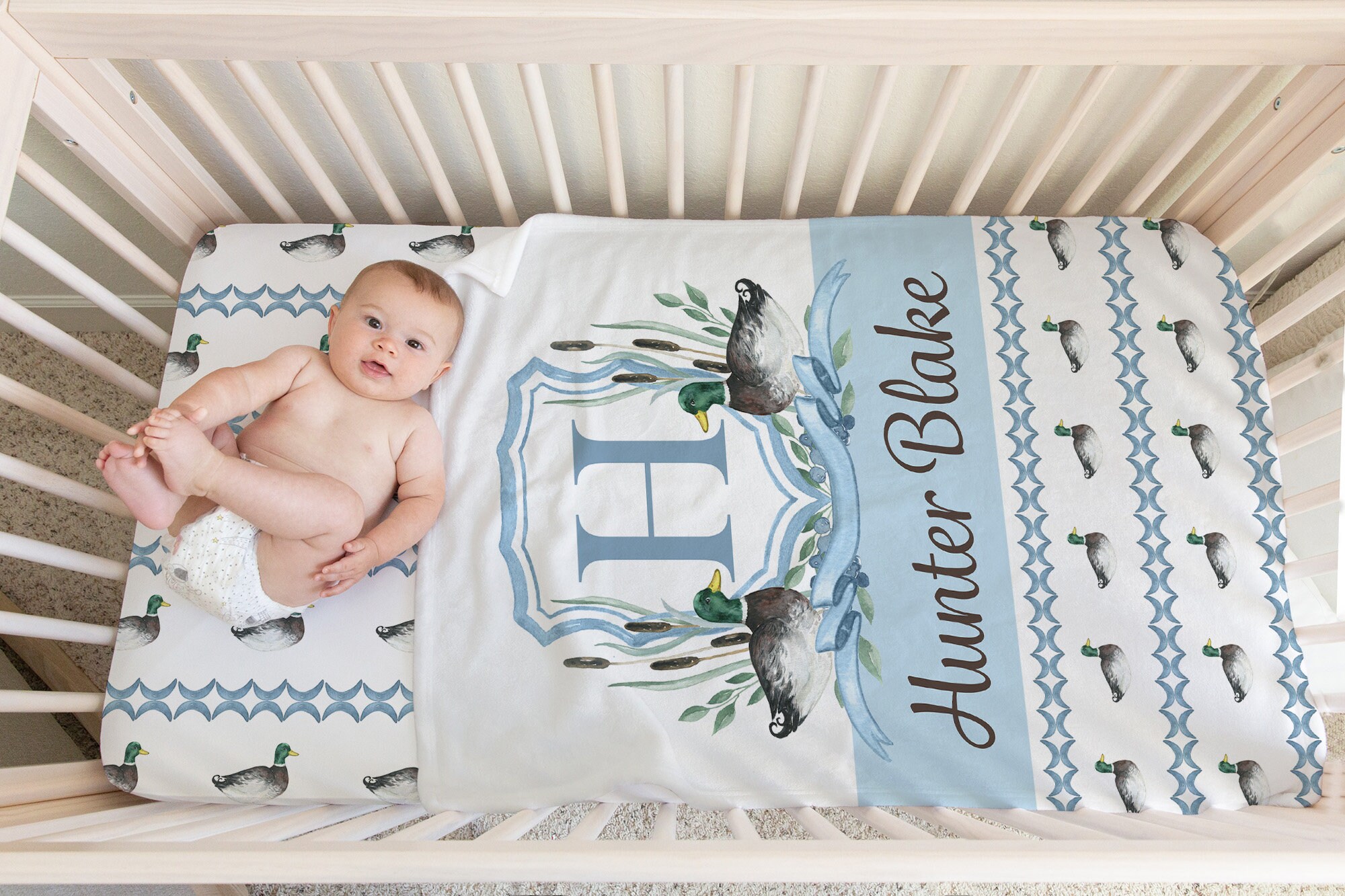Mallard Duck Crib Bedding Set Boy, Baby Boy Bedding Set, Duck Hunting ...