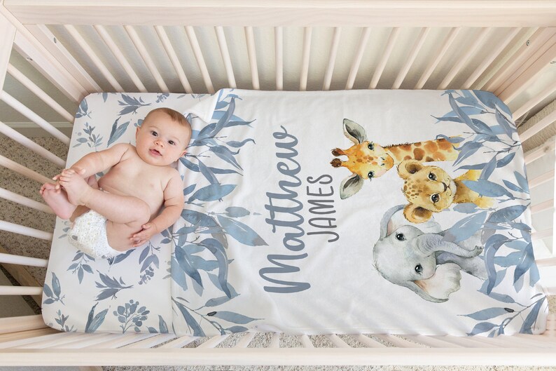 Safari Crib Bedding Set Personalized Safari Nursery Safari - Etsy