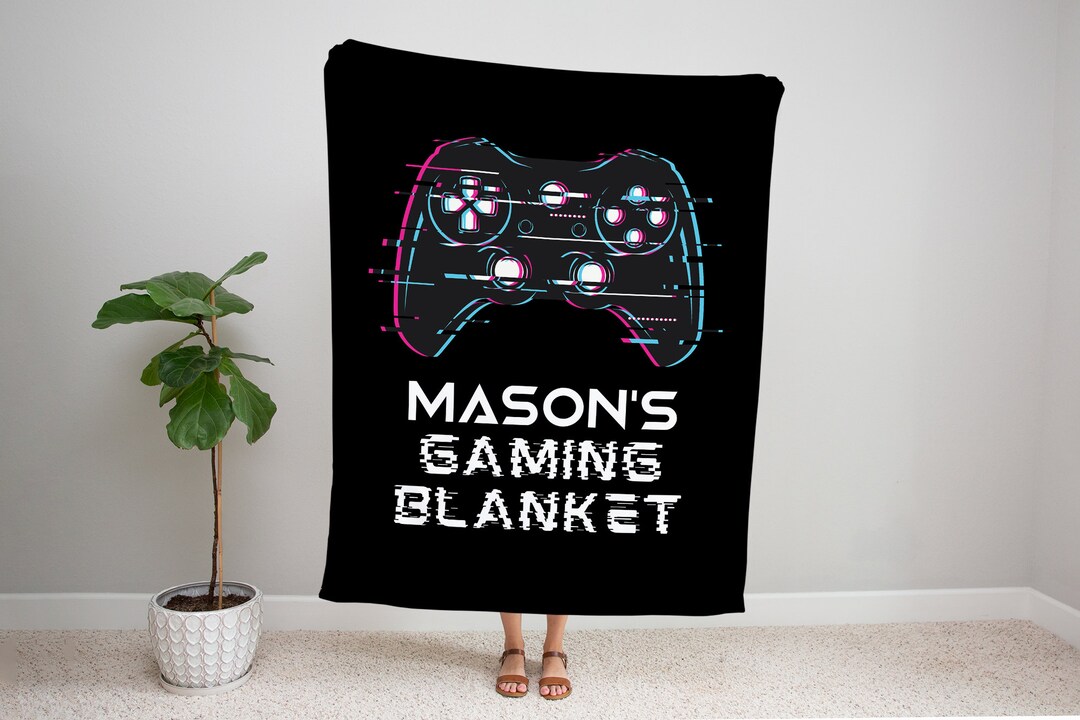 Personalized Gaming Blanket, Gamer Blanket, Video Game Blanket, Boy ...