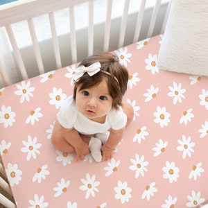 Daisy Crib Bedding Set Girl, Baby Girl Crib Bedding Set, Floral Baby ...