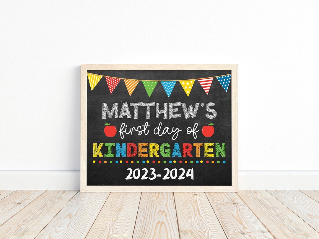 First Day of School Sign, Printable Back to School Sign, Editable First ...