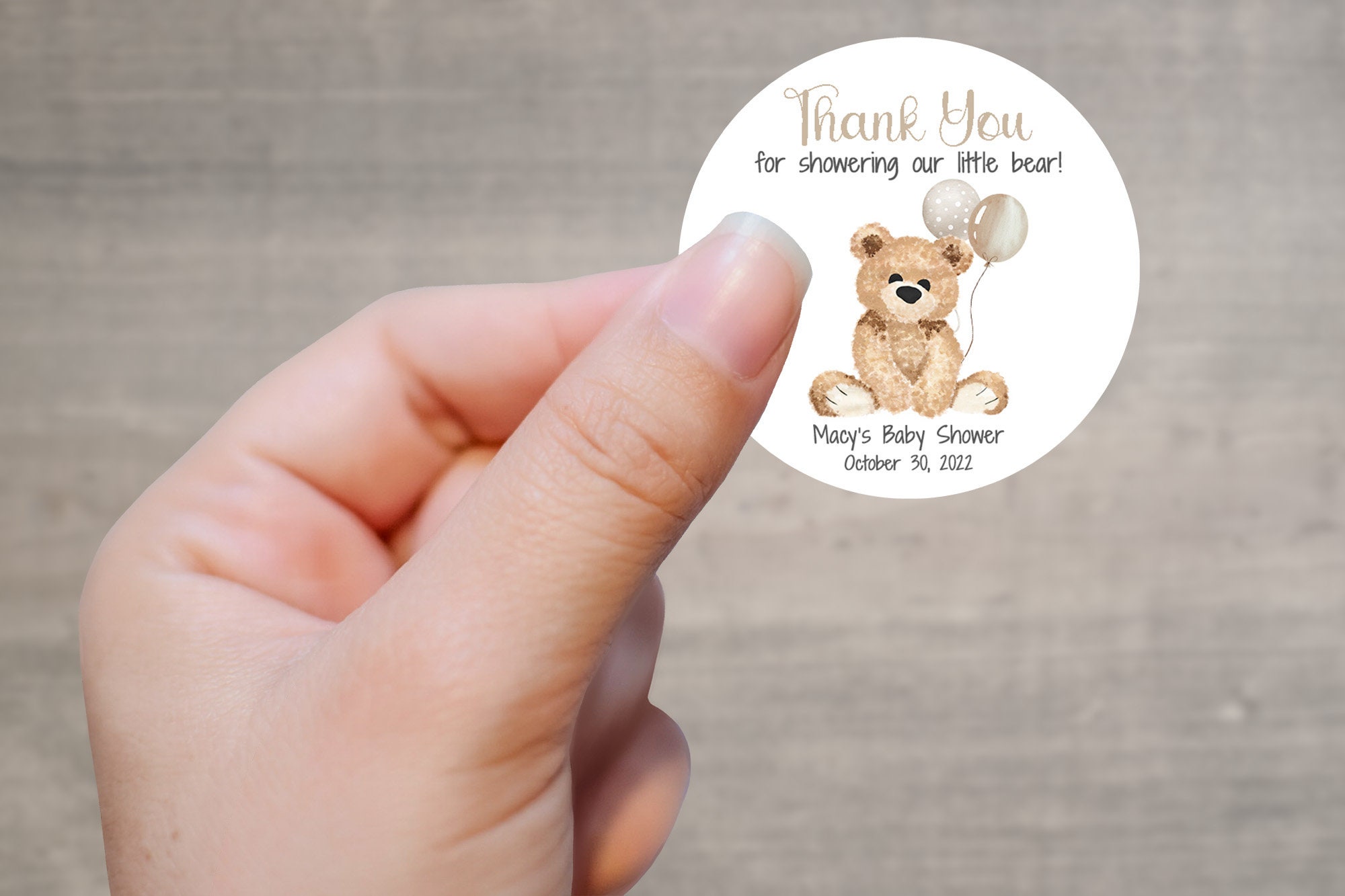 Teddy Bear Baby Shower Favor Labels, Bear Baby Shower Stickers, Teddy ...