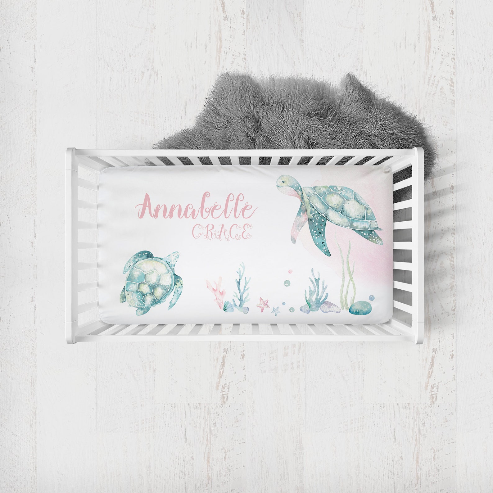 Sea Turtle Crib Bedding Set, Crib Bedding Set Girl, Sea Turtle Nursery ...