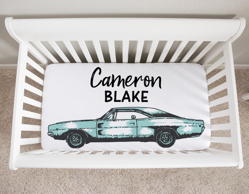 Personalized Car Crib Sheets Car Crib Bedding Crib Sheets - Etsy