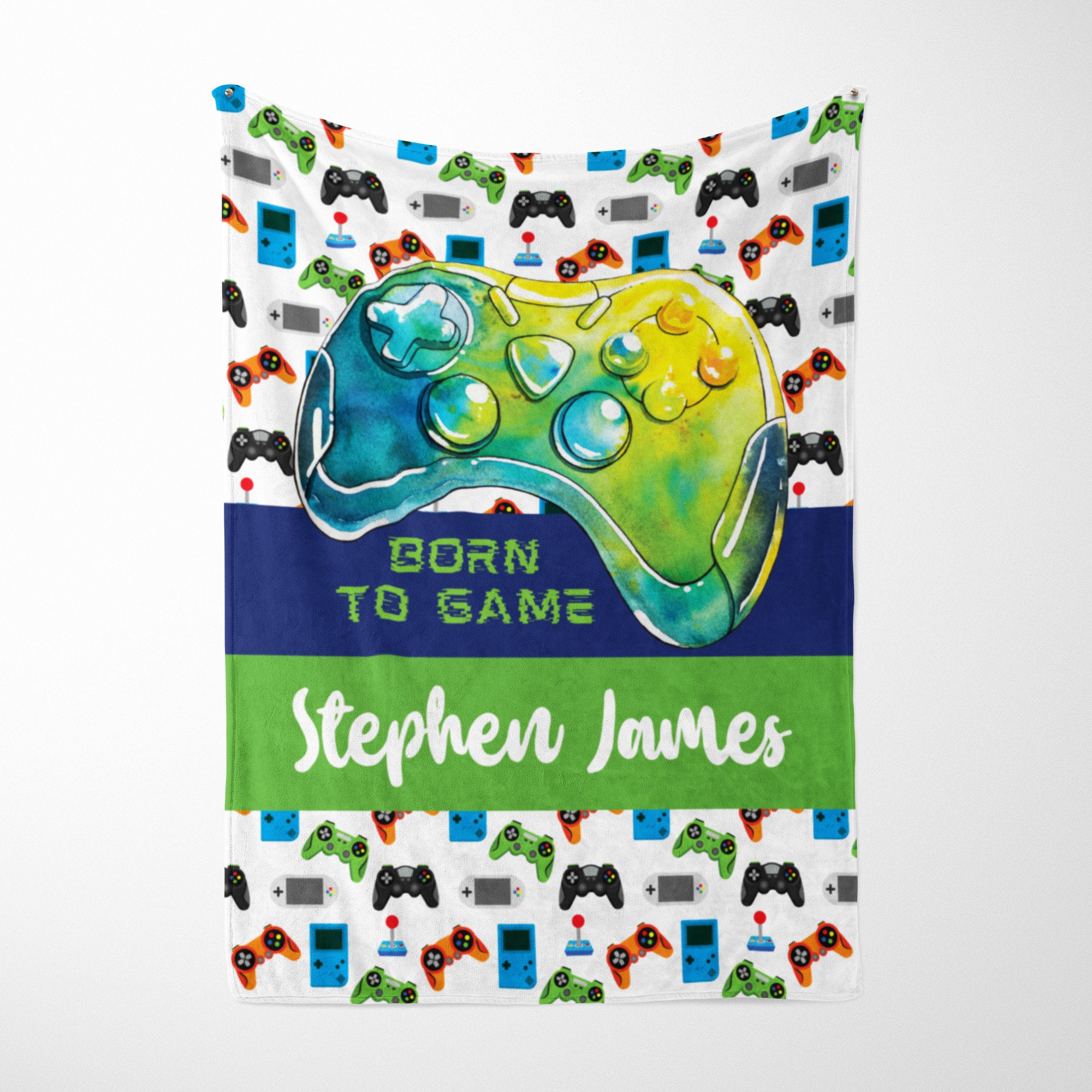 Personalized Gamer Blanket, Gamer Baby Blanket, Baby Shower Gift, Video ...