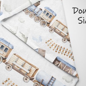 Personalized Train Baby Blanket, Custom Baby Boy Blanket, Baby Shower ...