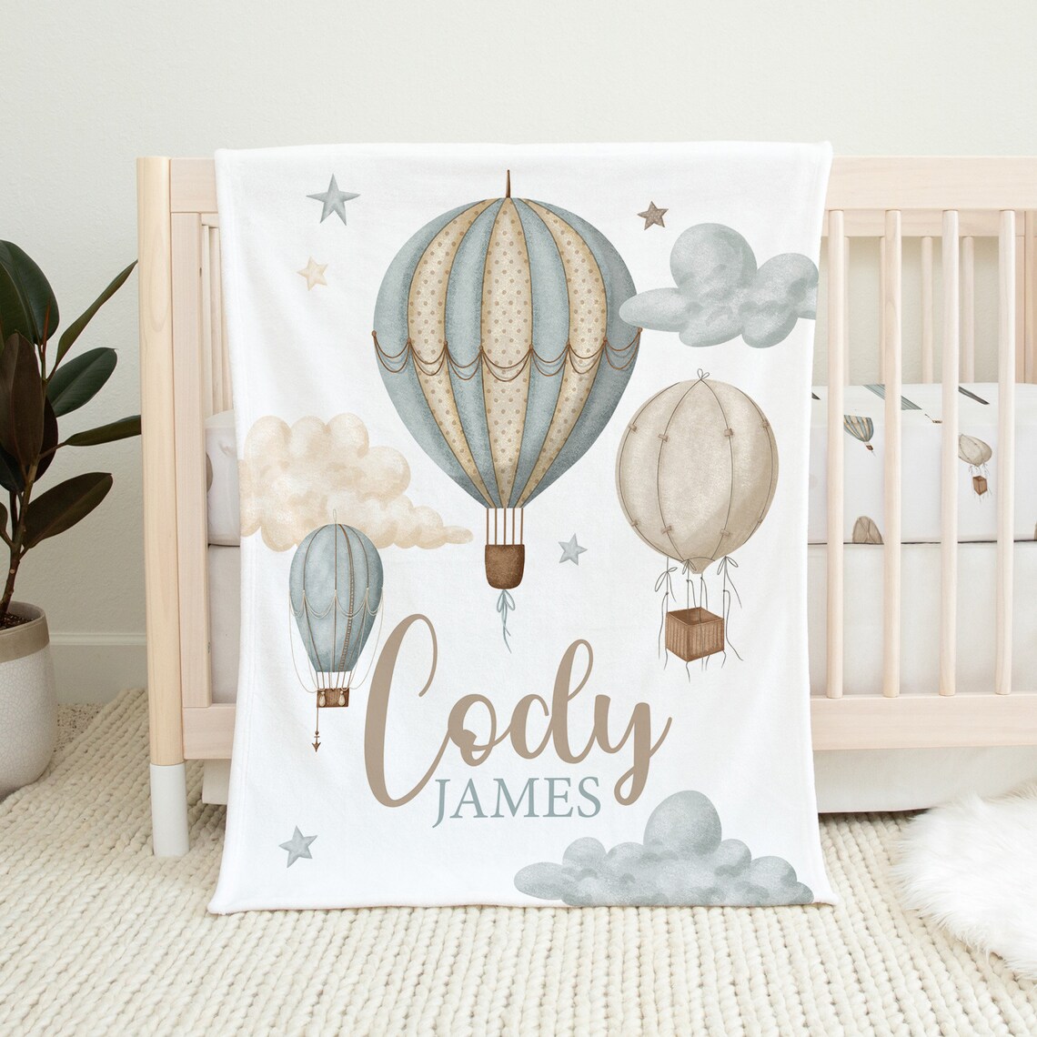 Hot Air Balloon Crib Bedding Set Boy, Baby Boy Bedding, Hot Air Balloon ...