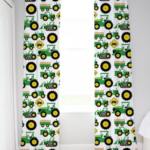 Tractor Window Curtains, Tractor Nursery Curtains, Baby Boy Nursery ...