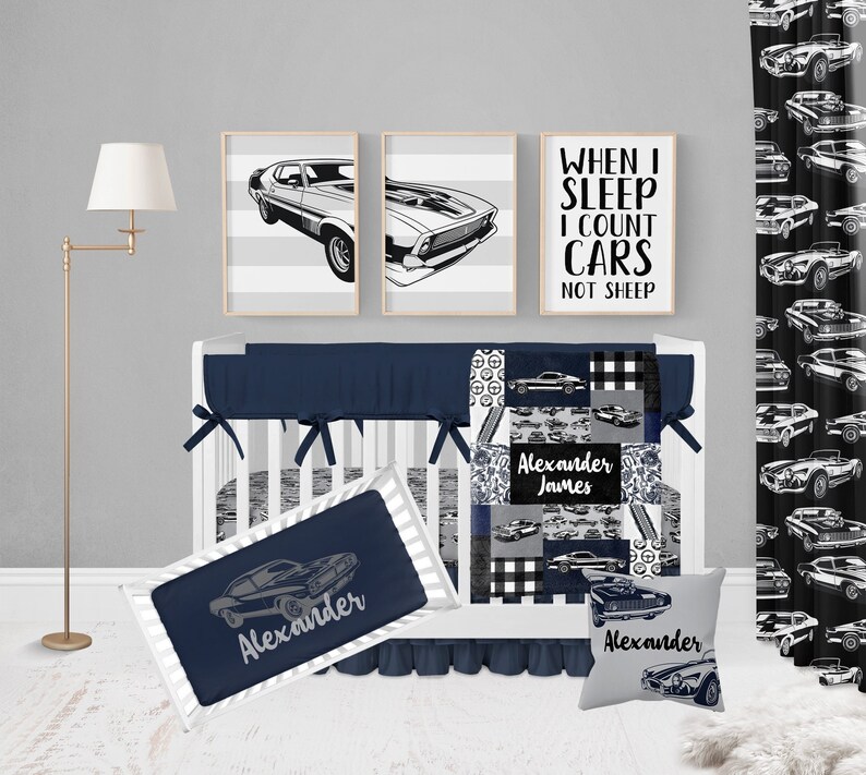 Car Crib Bedding Set Baby Boy Crib Bedding Crib Sheets Boy - Etsy