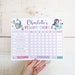 Printable Mermaid Reward Chart, Editable Mermaid Behavior Chart ...