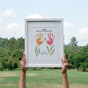 Grandma Gift, Mothers Day Handprint Art Printable, Gifts for Grandma ...
