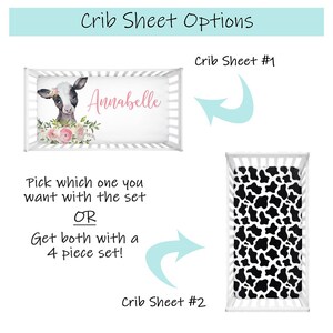 Cow Crib Bedding Set, Baby Girl Crib Bedding Set, Farmhouse Nursery ...