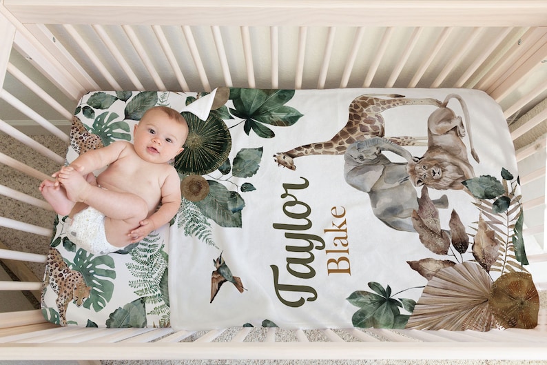 Safari Crib Bedding Set Baby Crib Bedding Boy Safari - Etsy