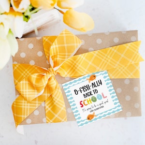 O-fish-ally Back to School Tag Template, Printable First Day of School ...