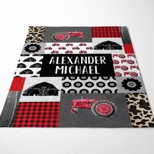 Tractor Crib Bedding Set, Baby Boy Crib Bedding Set, Red Tractor ...