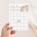 Baby Bingo Game Rainbow Baby Shower Bingo Cards Boho Baby - Etsy