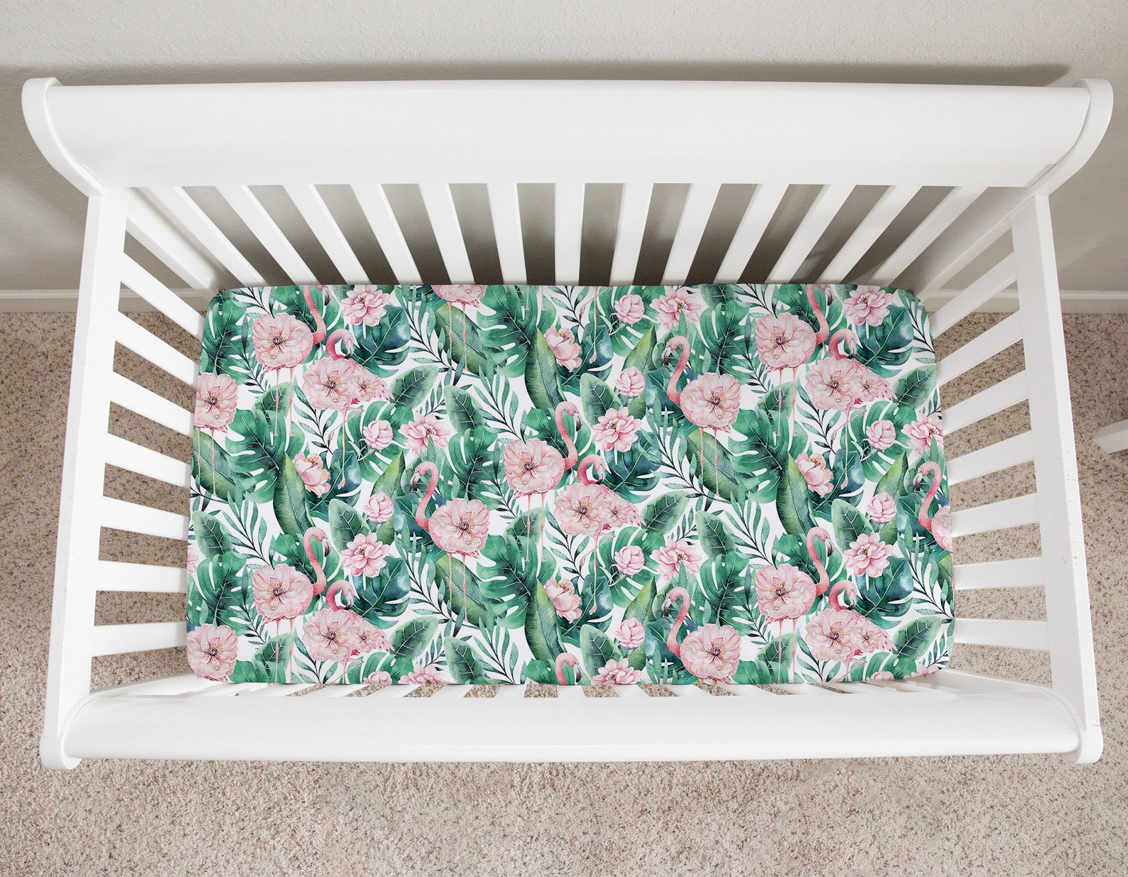 Flamingo Crib Bedding Set Flamingo Nursery Baby Girl Crib - Etsy