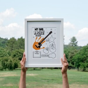 Fathers Day Handprint Art, My Dad Rocks Printable Fathers Day Craft ...