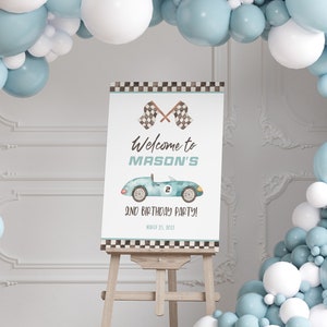 Two Fast Welcome Sign, Race Car Birthday Sign, Two Fast Birthday ...