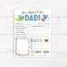 All About My Dad Printable, Fathers Day Gift From Kids Interview, Dad ...