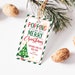 Popping by to Wish You A Merry Christmas Tag, Editable Christmas ...