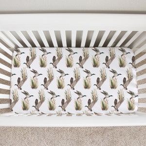 Mallard Duck Crib Sheets Boy, Baby Boy Crib Bedding, Duck Crib Bedding ...