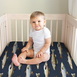 Fishing Crib Bedding, Baby Boy Crib Bedding Set, Crib Sheets Boy ...