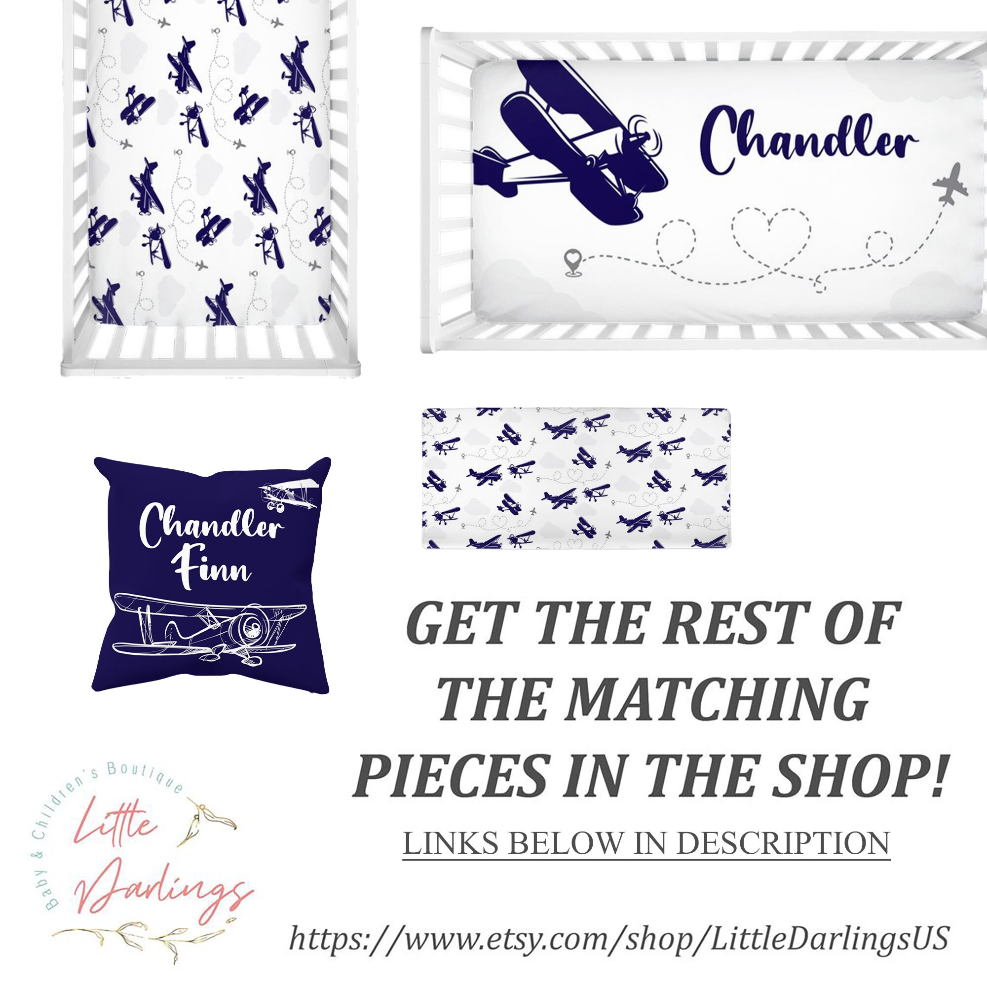 Airplane Crib Sheets Airplane Nursery Bedding Crib Sheets - Etsy