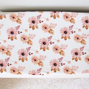 Boho Crib Bedding Set Girl, Baby Girl Crib Bedding, Floral Crib Bedding ...
