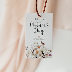 Editable Mother's Day Tag, Happy Mother's Day Gift Tag, Mothers Day ...