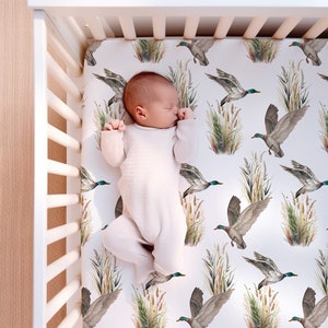 Mallard Duck Crib Sheets Boy, Baby Boy Crib Bedding, Duck Crib Bedding ...