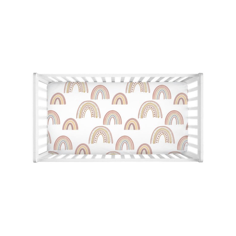 Rainbow Crib Sheet, Rainbow Crib Bedding, Neutral Crib Bedding, Rainbow ...