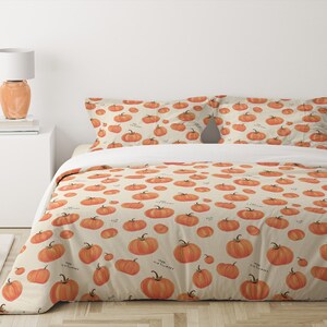 Pumpkin Duvet Cover Set, Pumpkin Bedding Set, Halloween Bedding Set ...