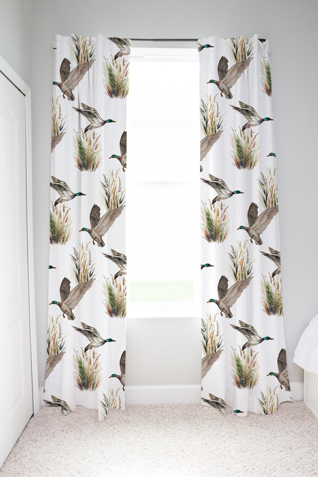 Mallard Duck Curtains, Mallard Duck Nursery Curtains, Boy Curtains ...