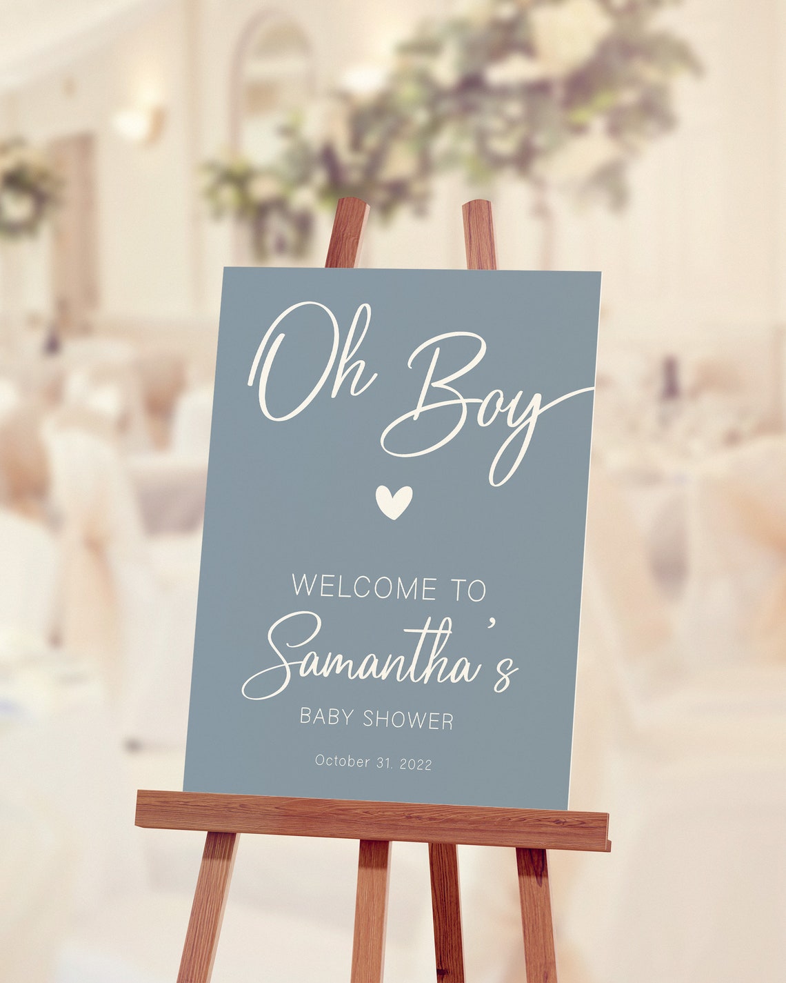 Oh Boy Baby Shower Sign Blue Baby Shower Welcome Sign Boy - Etsy