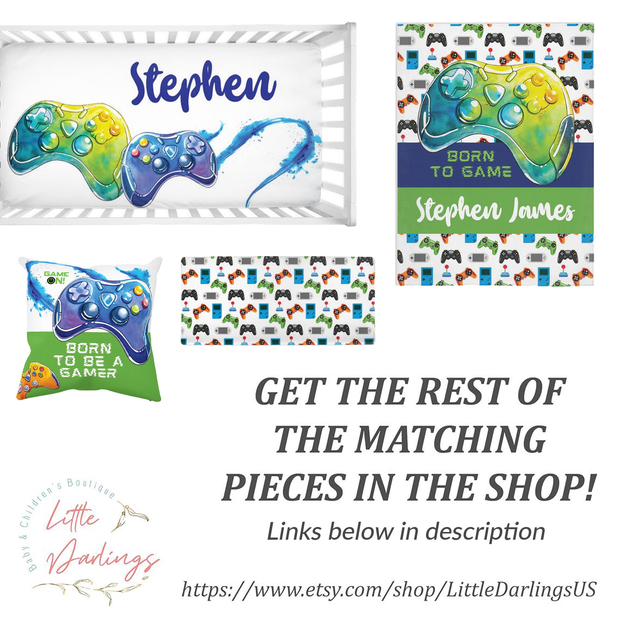 Personalized Gamer Blanket Gamer Baby Blanket Baby Shower | Etsy