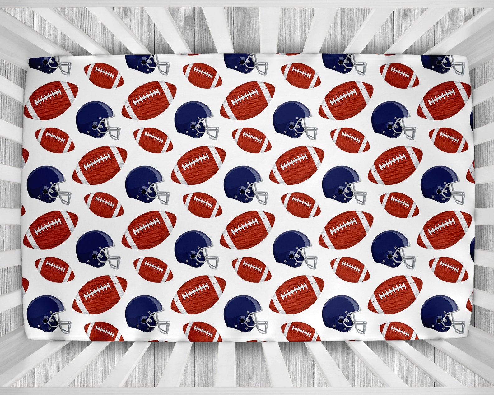 Football Crib Bedding Set Baby Boy Bedding Set Football | Etsy