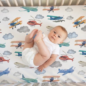 Airplane Crib Bedding Set Boy, Baby Boy Crib Bedding Sets, Airplane ...