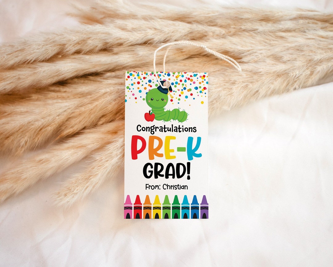 Preschool Graduation Tags, Editable Preschool Grad Tag, Printable ...