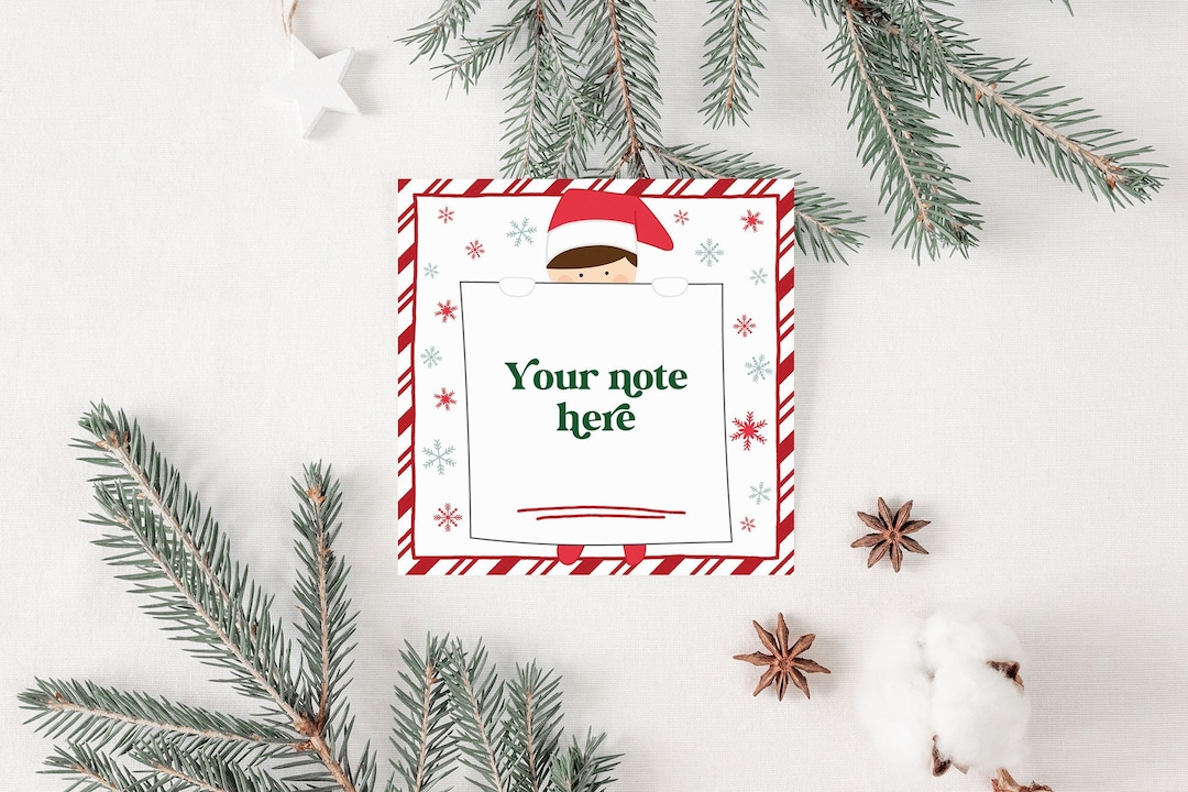 Editable Elf Note Cards, Mini Elf Notes Printable, Christmas Elf Ideas ...
