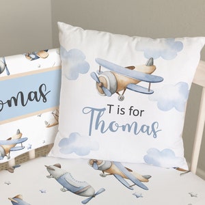 Airplane Crib Bedding Set Boy, Baby Boy Crib Bedding Sets, Baby Boy ...