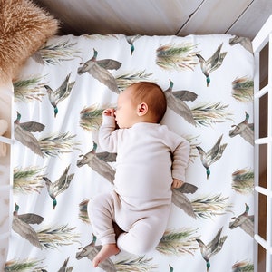 Mallard Duck Crib Sheets Boy, Baby Boy Crib Bedding, Duck Crib Bedding ...