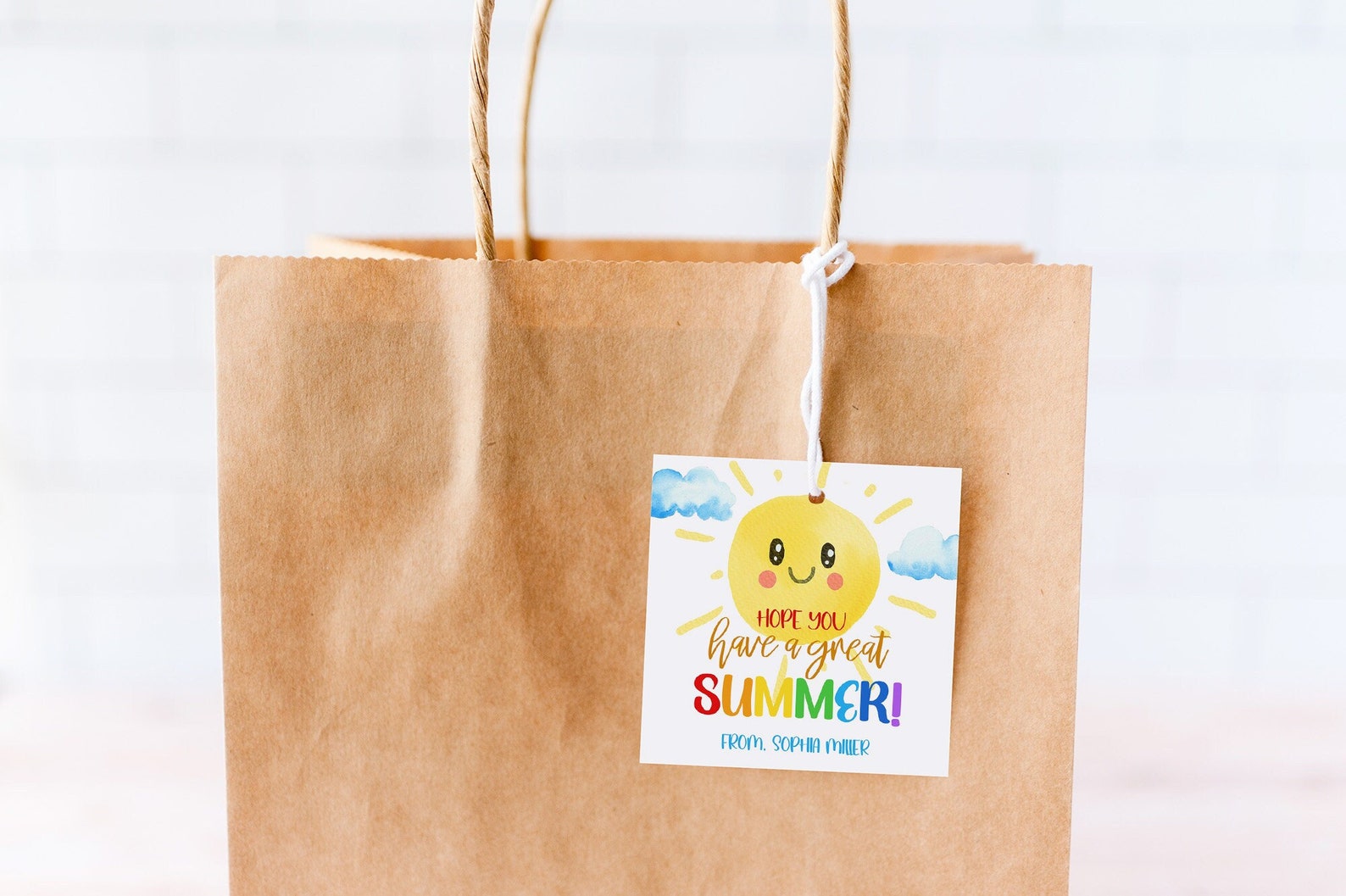End of School Year Tags, Editable Teacher Thank You Tags, Printable Sun ...