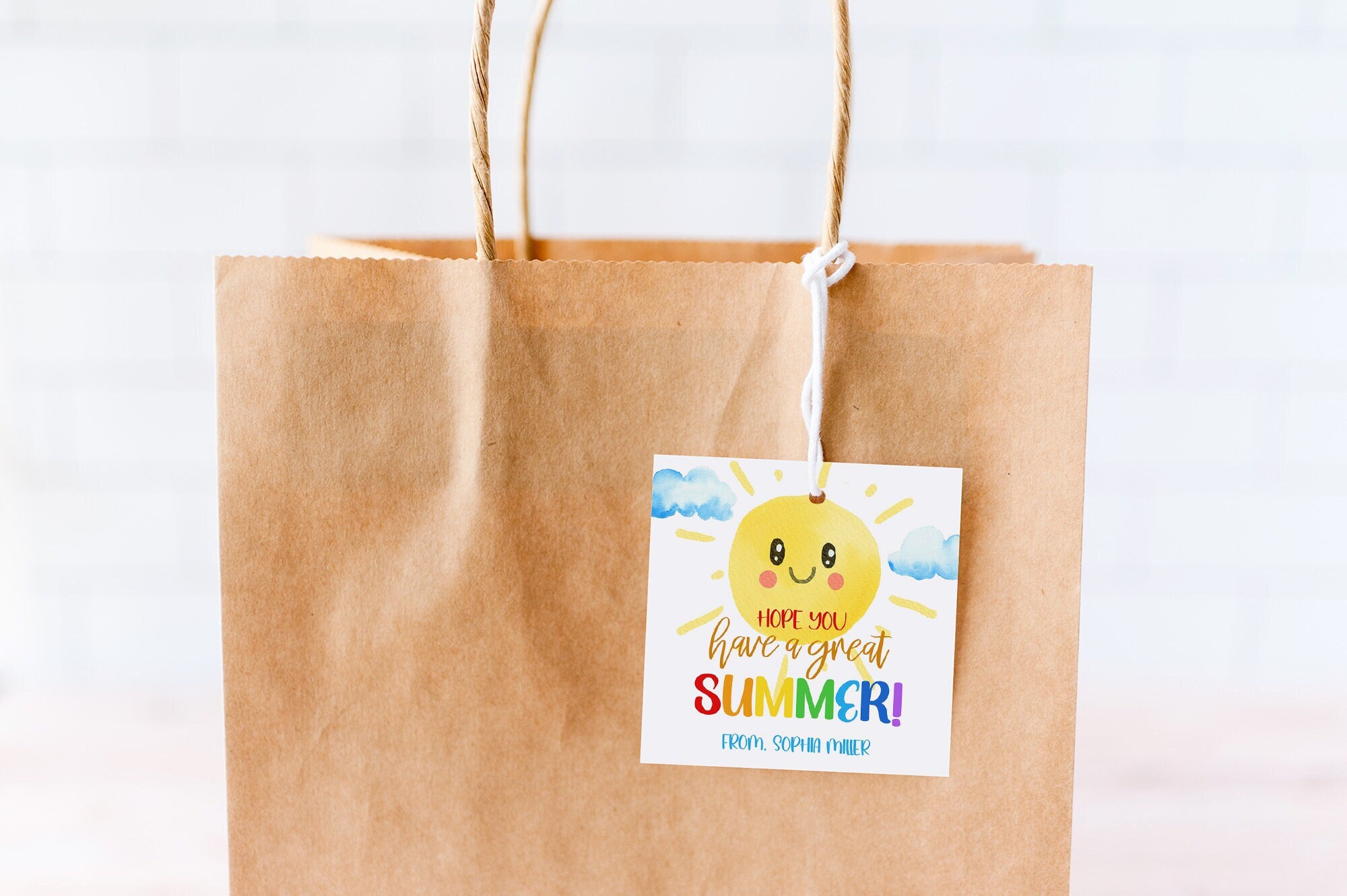 End of School Year Tags, Editable Teacher Thank You Tags, Printable Sun ...
