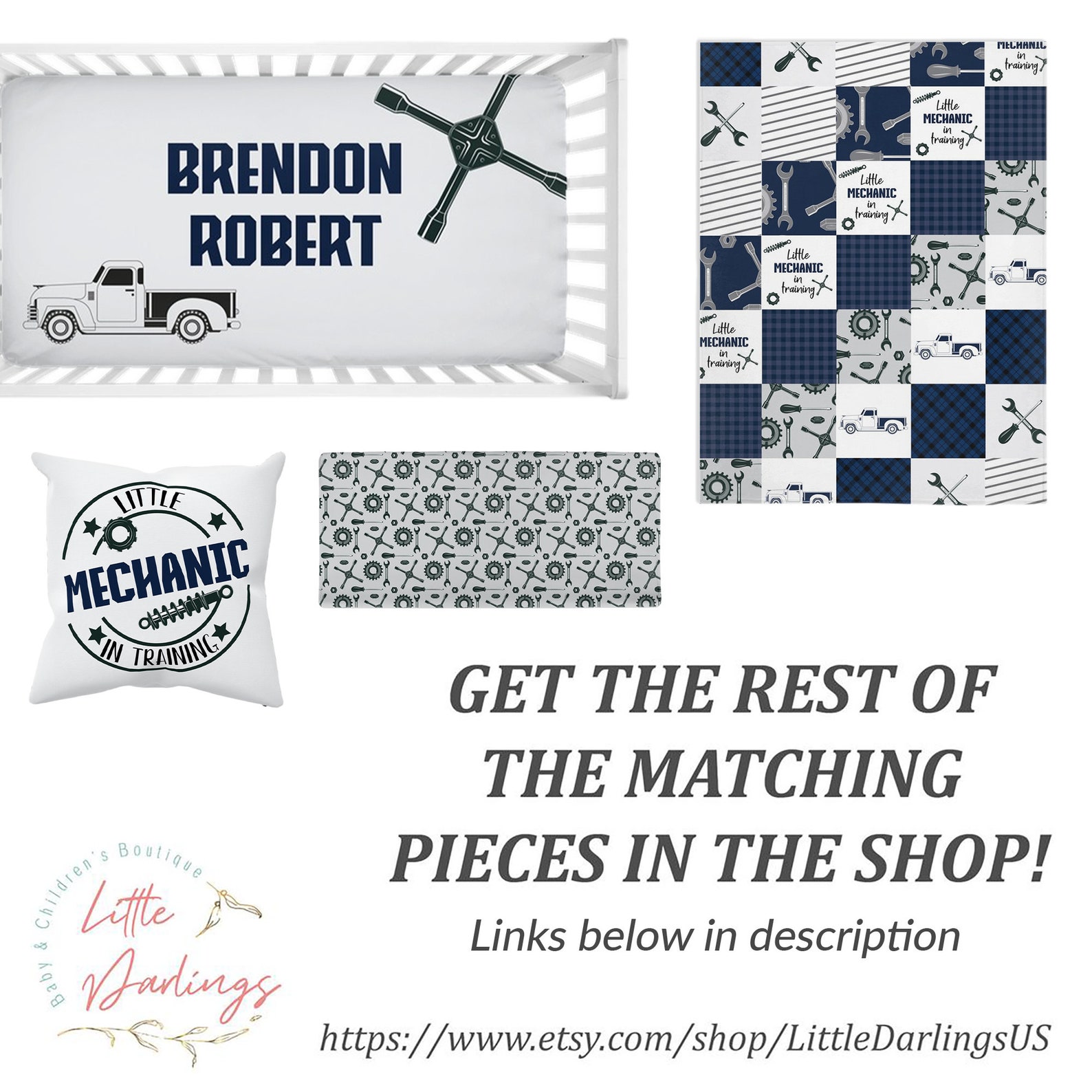 Mechanic Nursery Prints Mechanic Nursery Decor Set of 3 | Etsy