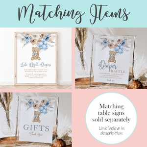 Teddy Bear Baby Shower Favors Sign, Teddy Bear Baby Shower Sign ...