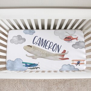 Airplane Crib Bedding Set Boy, Baby Boy Crib Bedding Sets, Airplane ...