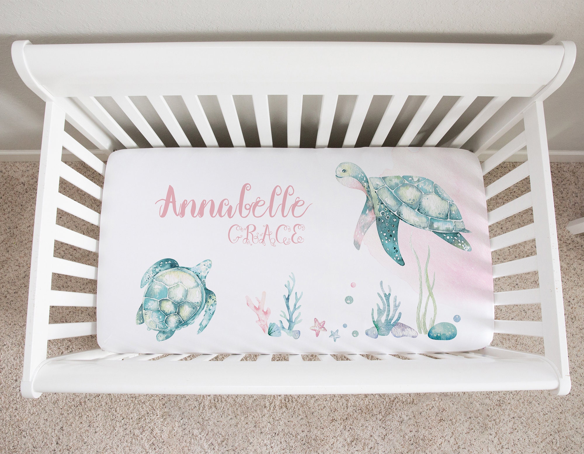 Sea Turtle Crib Sheet Sea Turtle Crib Bedding Sea Turtle | Etsy